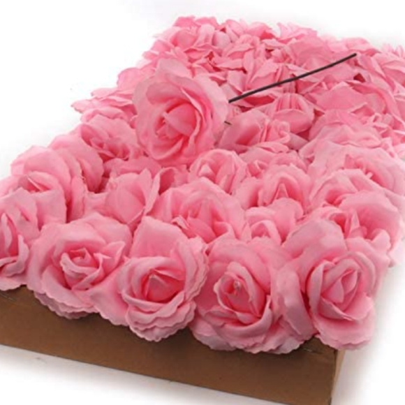 Party Supplies | 5 Fabric Soft Pink Roses | Poshmark